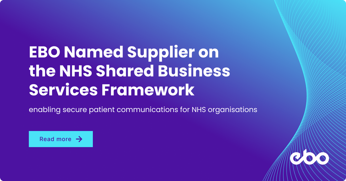 EBO Appointed to NHS Shared Business Services Framework